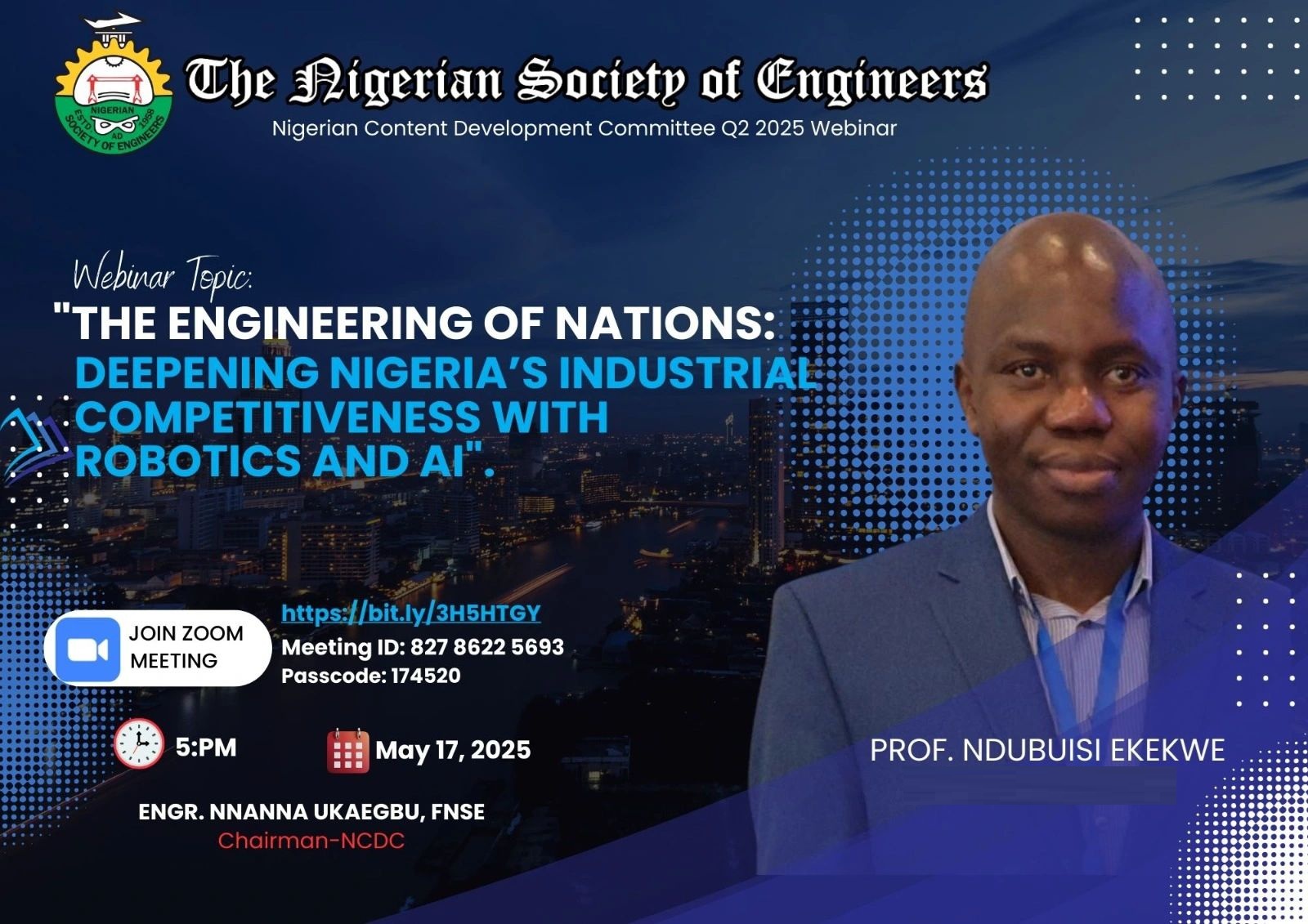 Ndubuisi Ekekwe to speak at The Nigerian Society of Engineers Event on ...